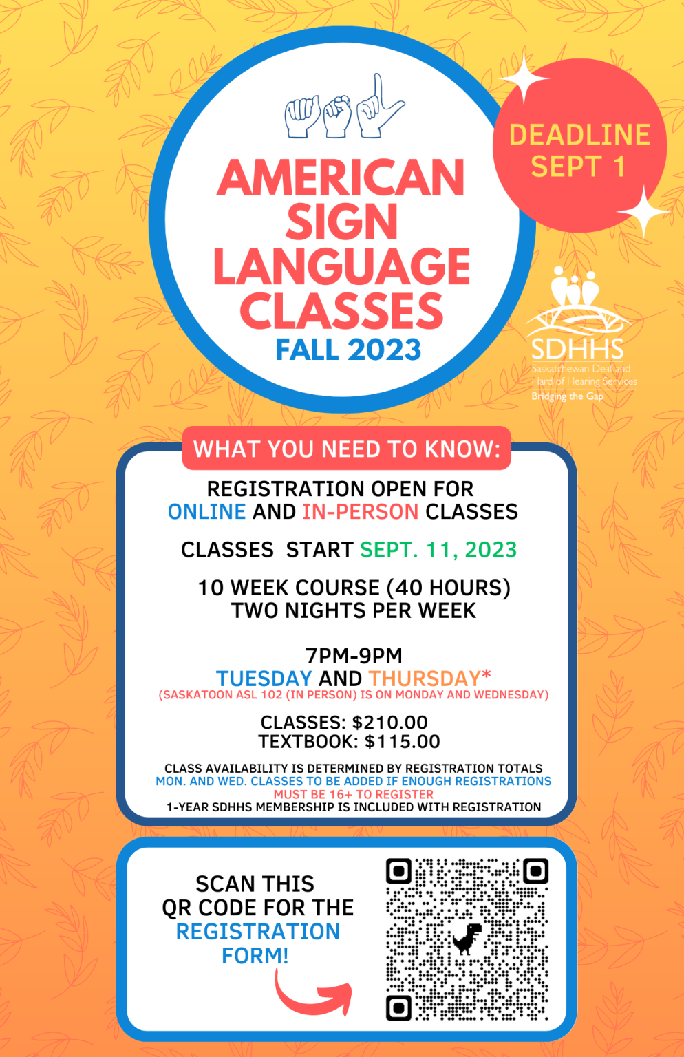 American Sign Language Classes – SDHHS