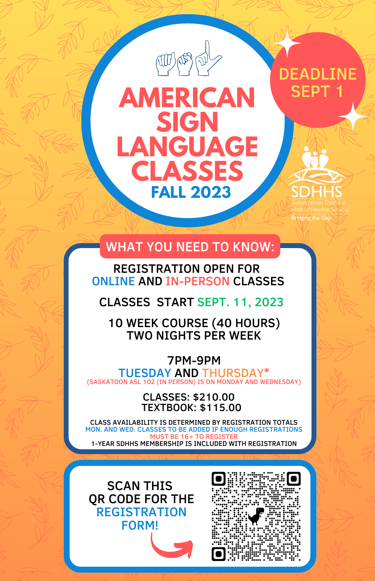 American Sign Language Classes – SDHHS
